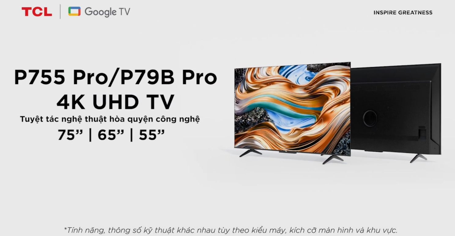 Google Tivi LED TCL 4K 55 inch 55P755 Pro, Giá Rẻ, Chính Hãng | Nguyễn Kim